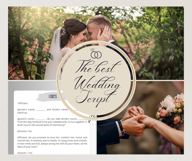 Wedding Ceremony Script, Unique Wedding Script, Beautiful Modern Script ...