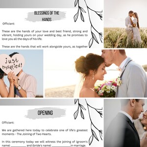 Wedding Ceremony Script, Unique Wedding Script, Beautiful Modern Script ...