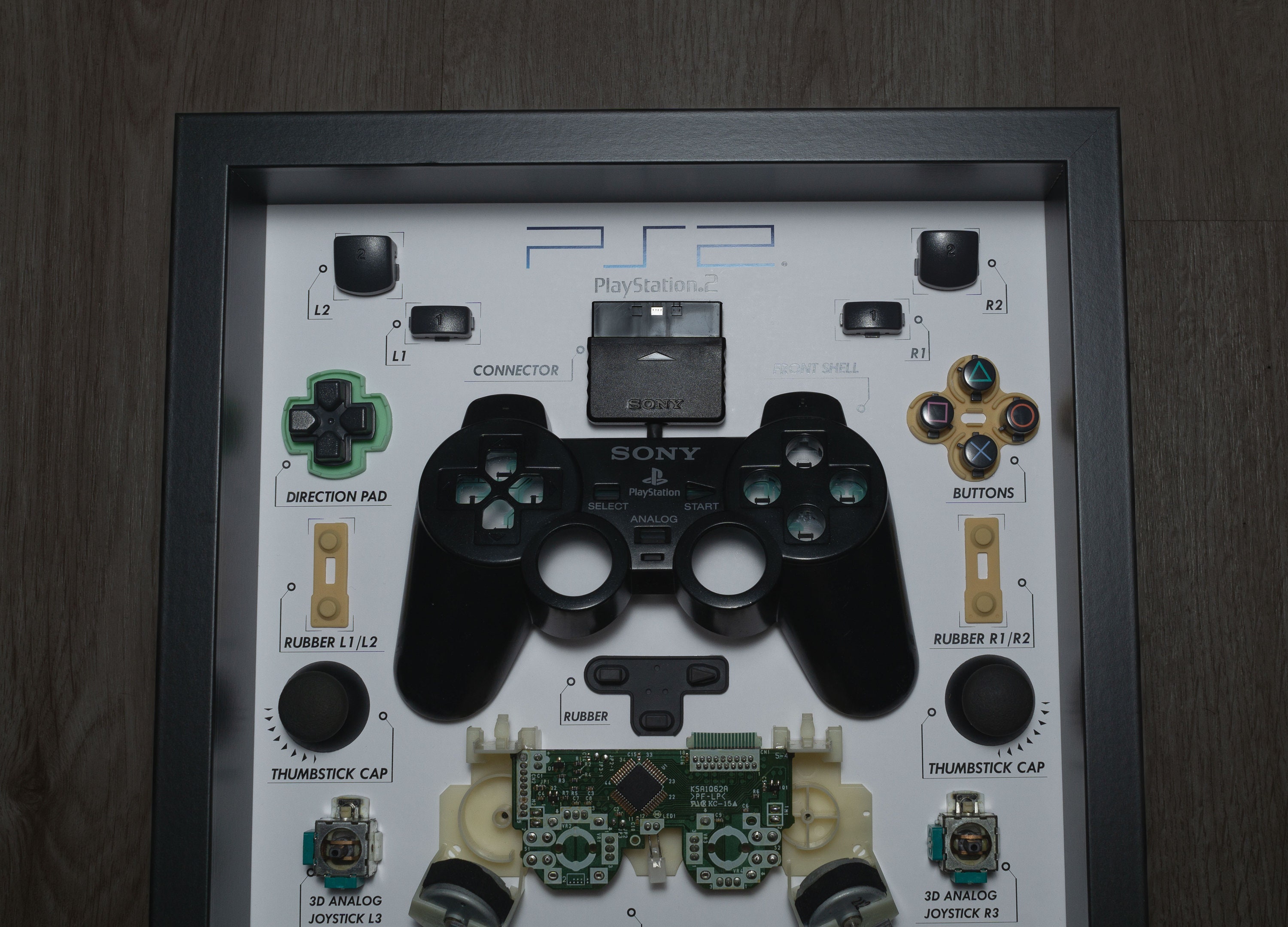 Framed Play Station 2 Controller Disassembled Game Console Wall Art ...