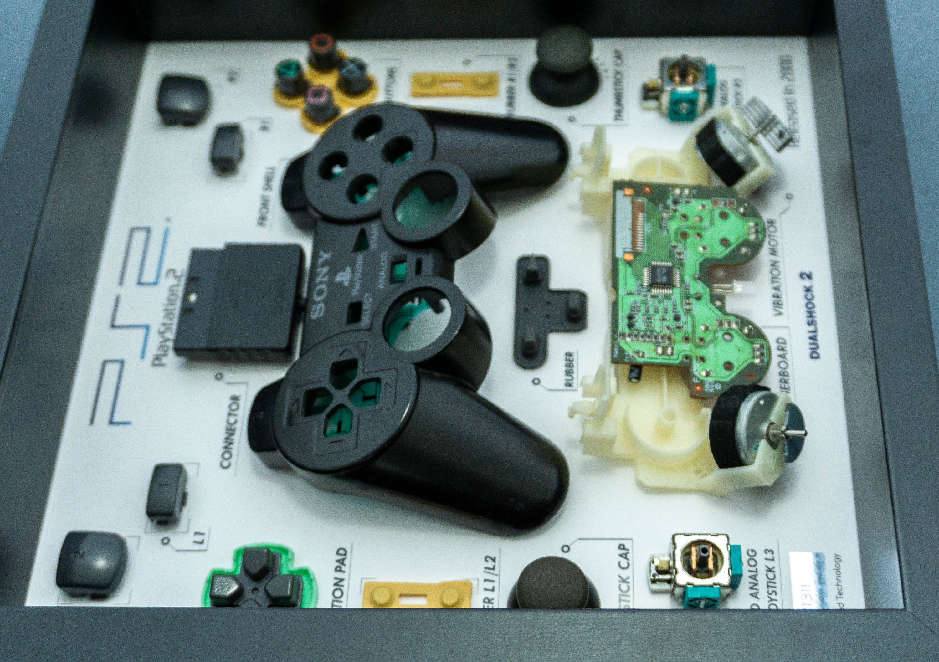 Framed Play Station 2 Controller Disassembled Game Console Wall Art ...