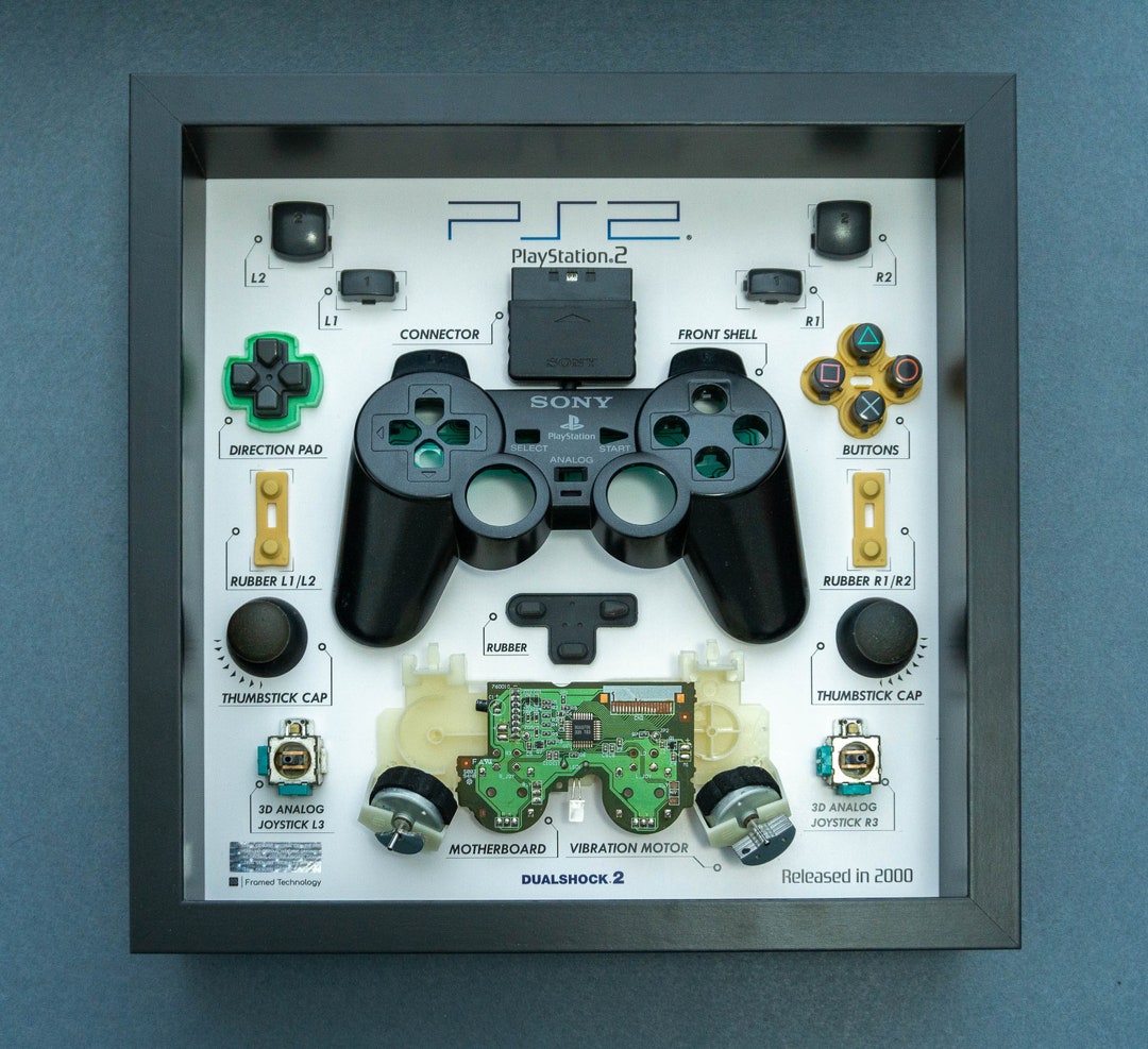 Framed Play Station 2 Controller Disassembled Game Console Wall Art ...