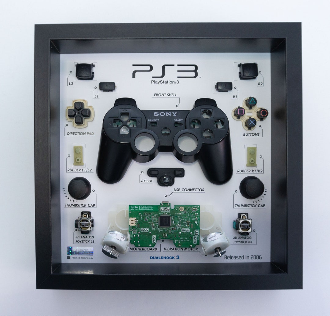 Framed Play Station 3 Controller Disassembled Game Console Wall Art ...
