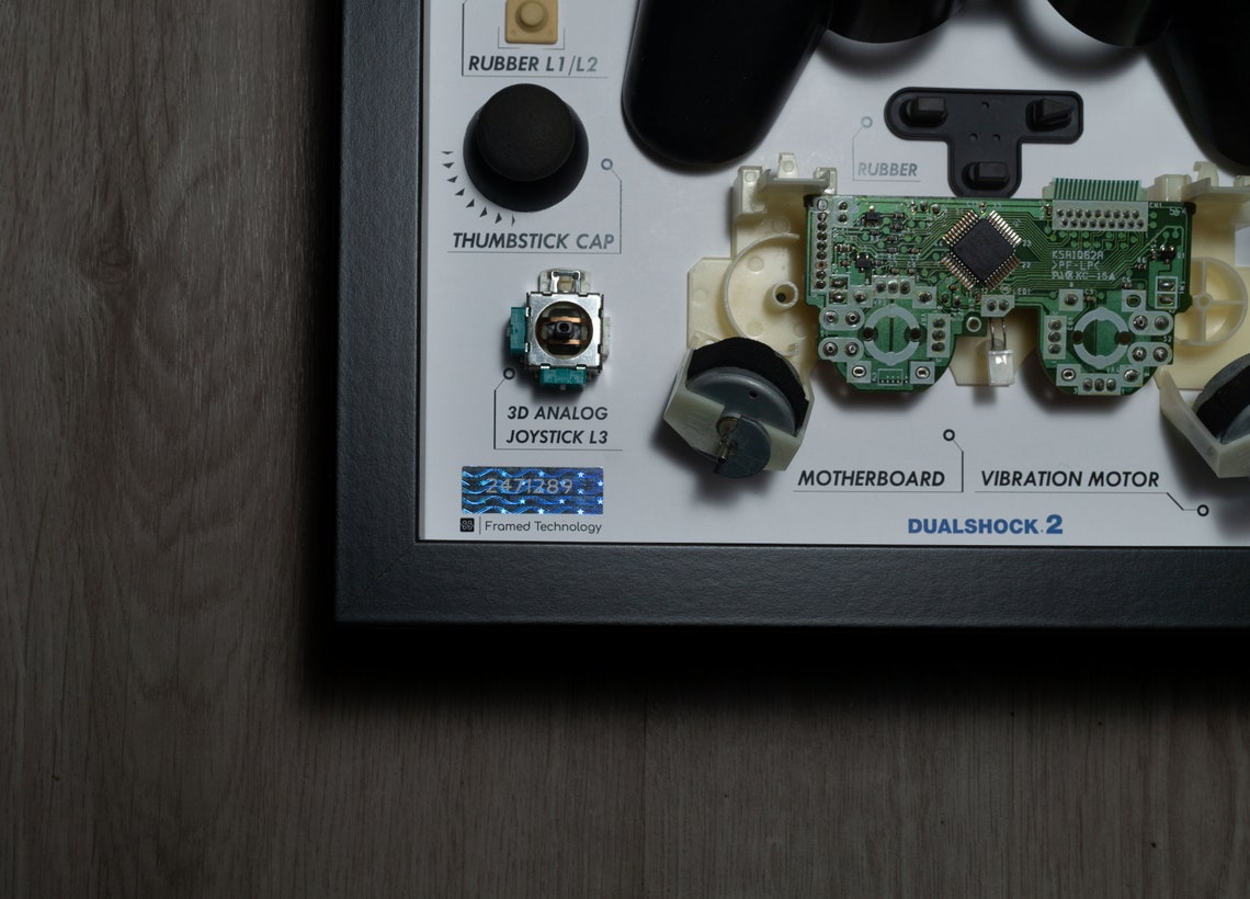 Framed Play Station 2 Controller Disassembled Game Console Wall Art ...