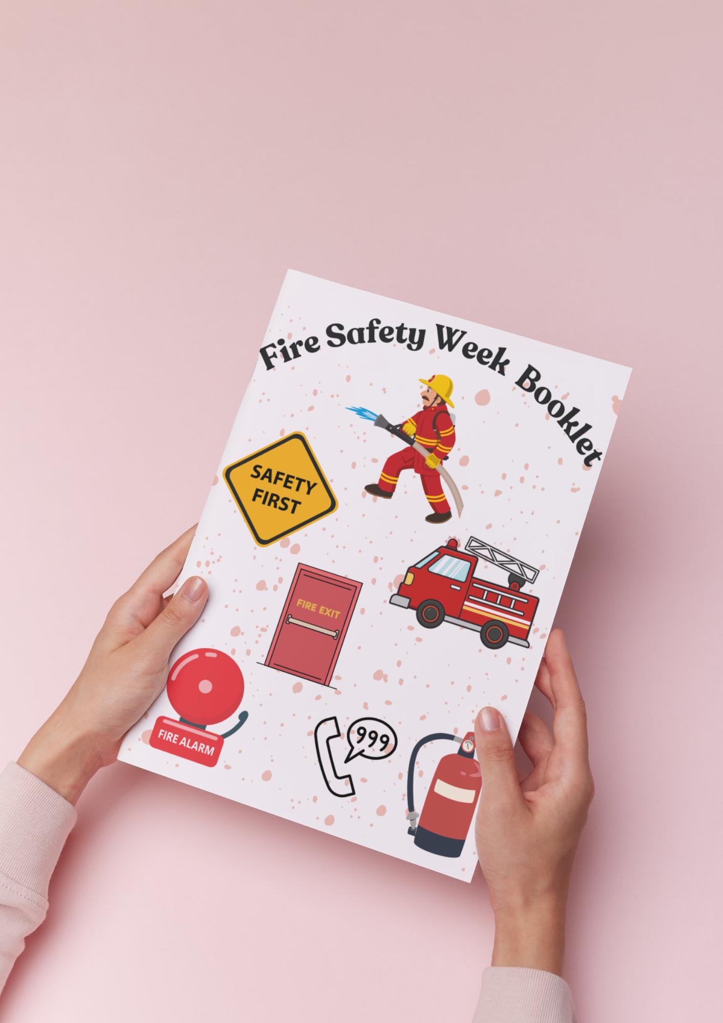 Fire Safety Week Workbook, Kids Questionnaire & Coloring Pages ...