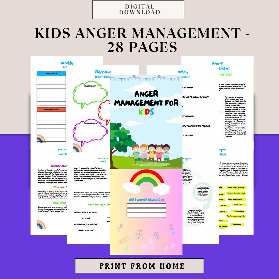 Mindful Solutions for Kids: Printable Anger Management Guide - Etsy