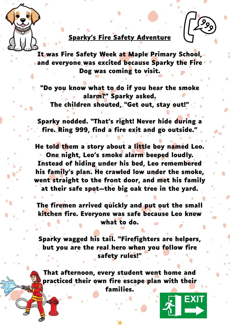 Fire Safety Week Workbook, Kids Questionnaire & Coloring Pages ...