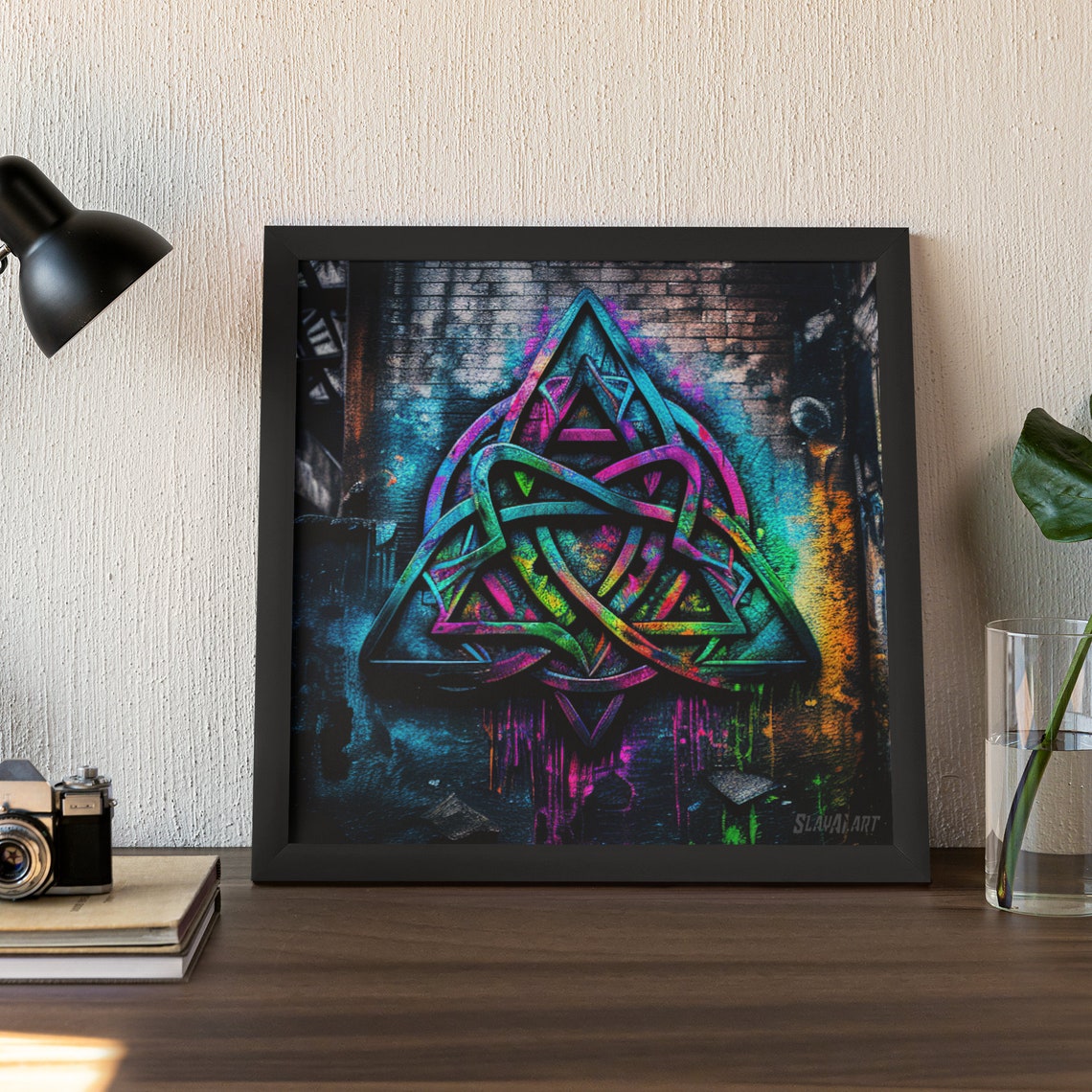 Splattered Trinity - (4 PNG Sizes) | Original AI Art | Digital Download ...