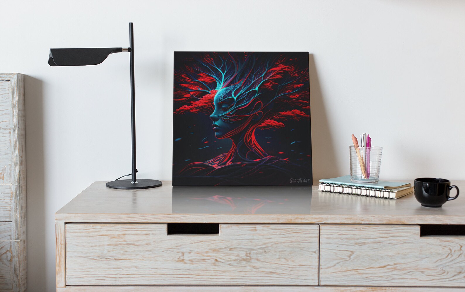 Scarlet Dream - (4 PNG Sizes) | Original AI Art | Digital Download ...