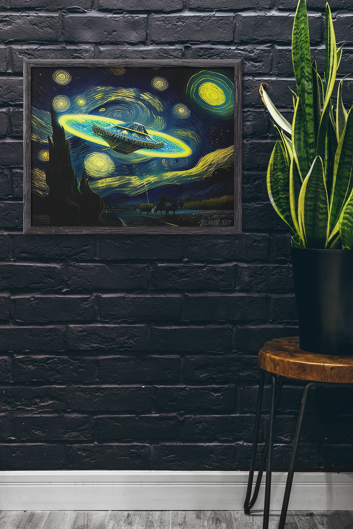 Ufos Starry Flight - (4 PNG Sizes) | Original AI Art | Digital Download ...