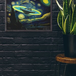 Ufos Starry Flight - (4 PNG Sizes) | Original AI Art | Digital Download ...