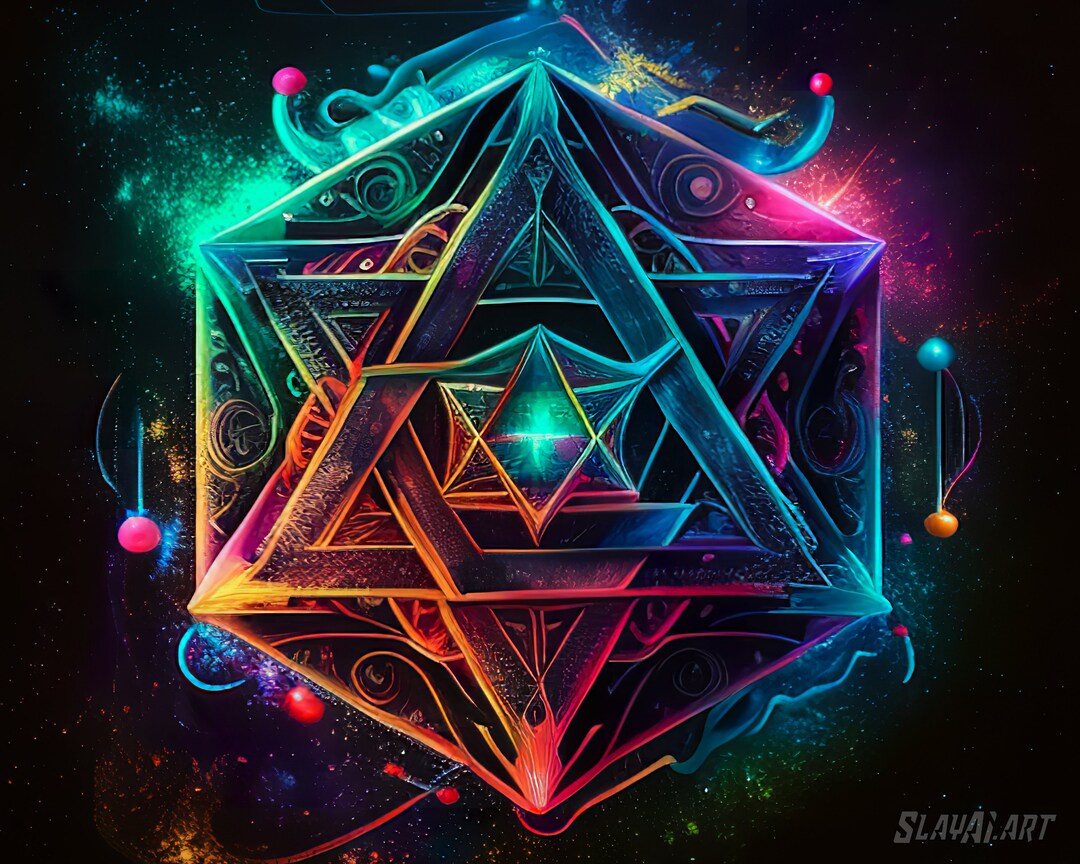 Merkaba Vision - (4 PNG Sizes) | Original AI Art | Digital Download ...