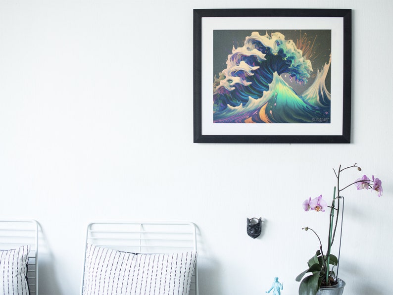 Phantasmic Wave - Hokusai Inspired - (4 PNG Sizes) | Original AI Art ...