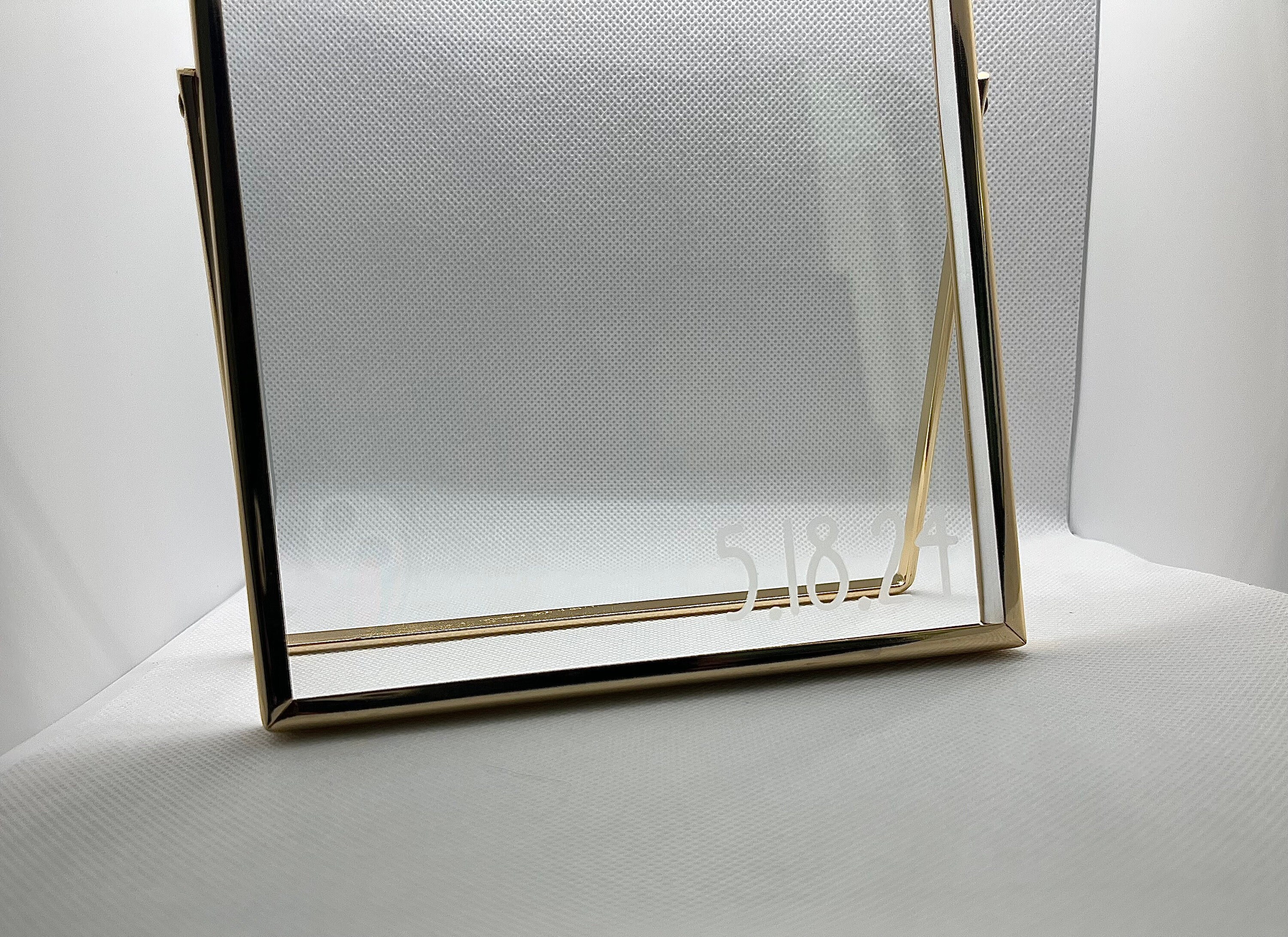 Etched Glass Picture Frame - Etsy