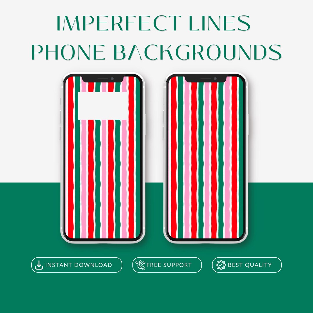 Striped Phone Wallpaper: Artsy Imperfect Lines (PNG Digital Download ...