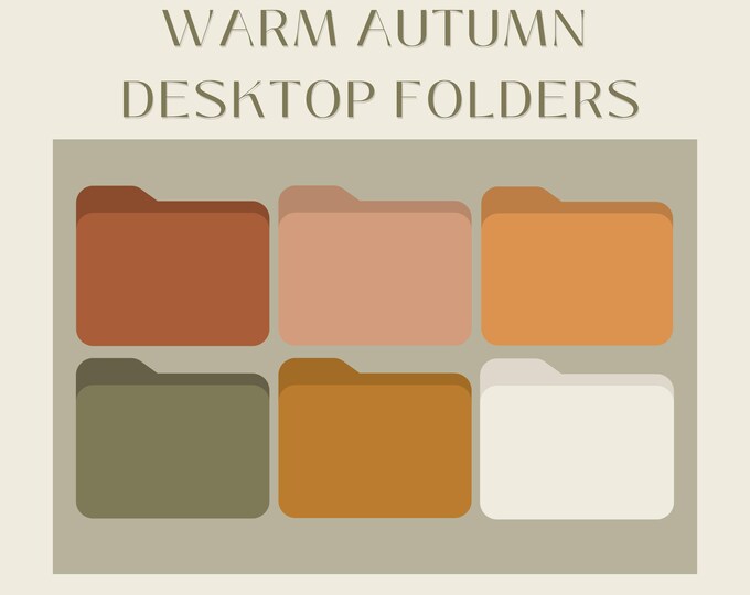 Autumn Desktop Folder Icons: Earth Tone Palette (digital Download) - Etsy