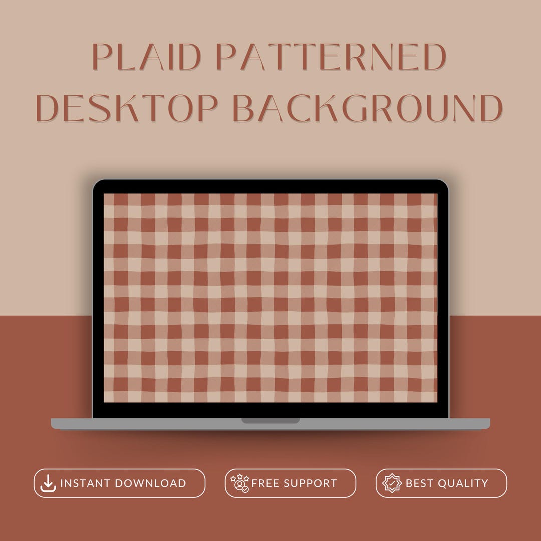 Autumn Plaid Patterned Desktop Wallpaper | MacBook PC Computer Fall ...