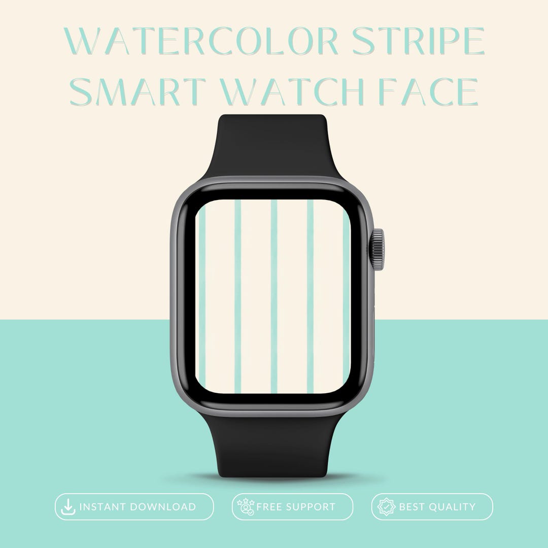 Watercolor Stripe Smartwatch Face Wallpaper (digital Download) - Etsy