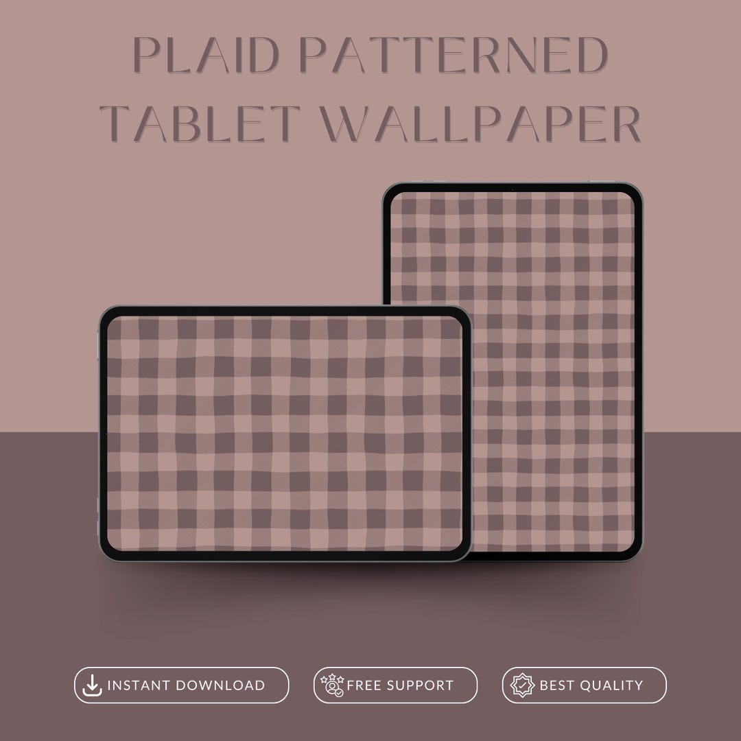 Autumn Plaid Patterned Tablet Background | Fall Checker Print iPad ...
