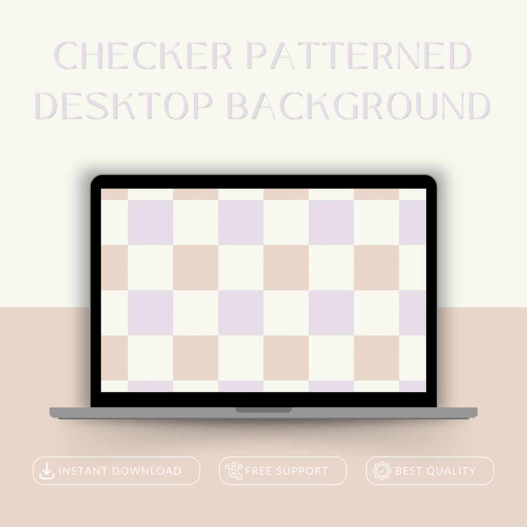 Checkerboard Desktop Wallpaper: Hand Drawn Tile Background (digital ...