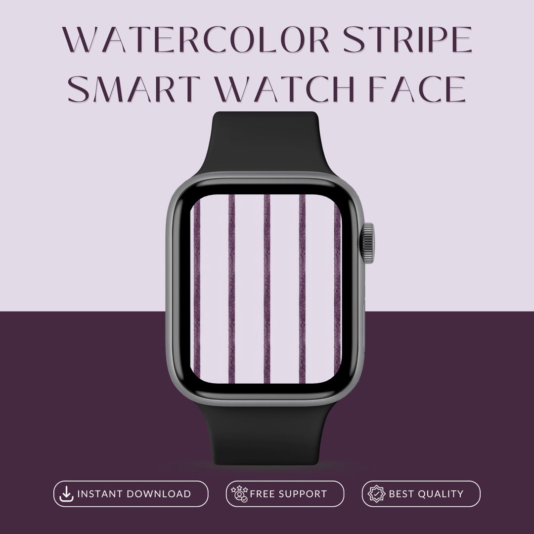 Watercolor Stripe Smartwatch Face Wallpaper Ios Apple Android Samsung ...