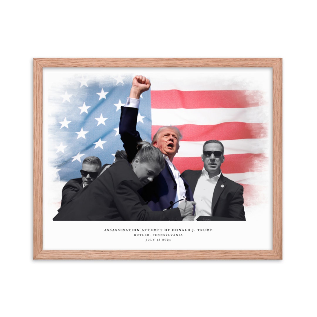 3 X Trump Assassination Attempt 'fight' Posters - 20" X 16" Digital ...