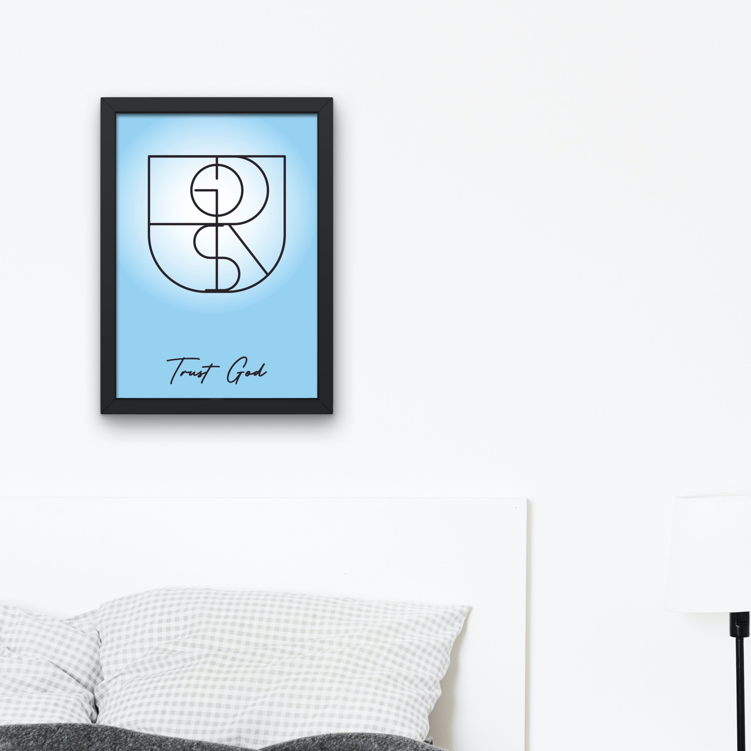 Spiritual Poster, Trust God, Wall Art Digital Download. Modern Wall Art ...