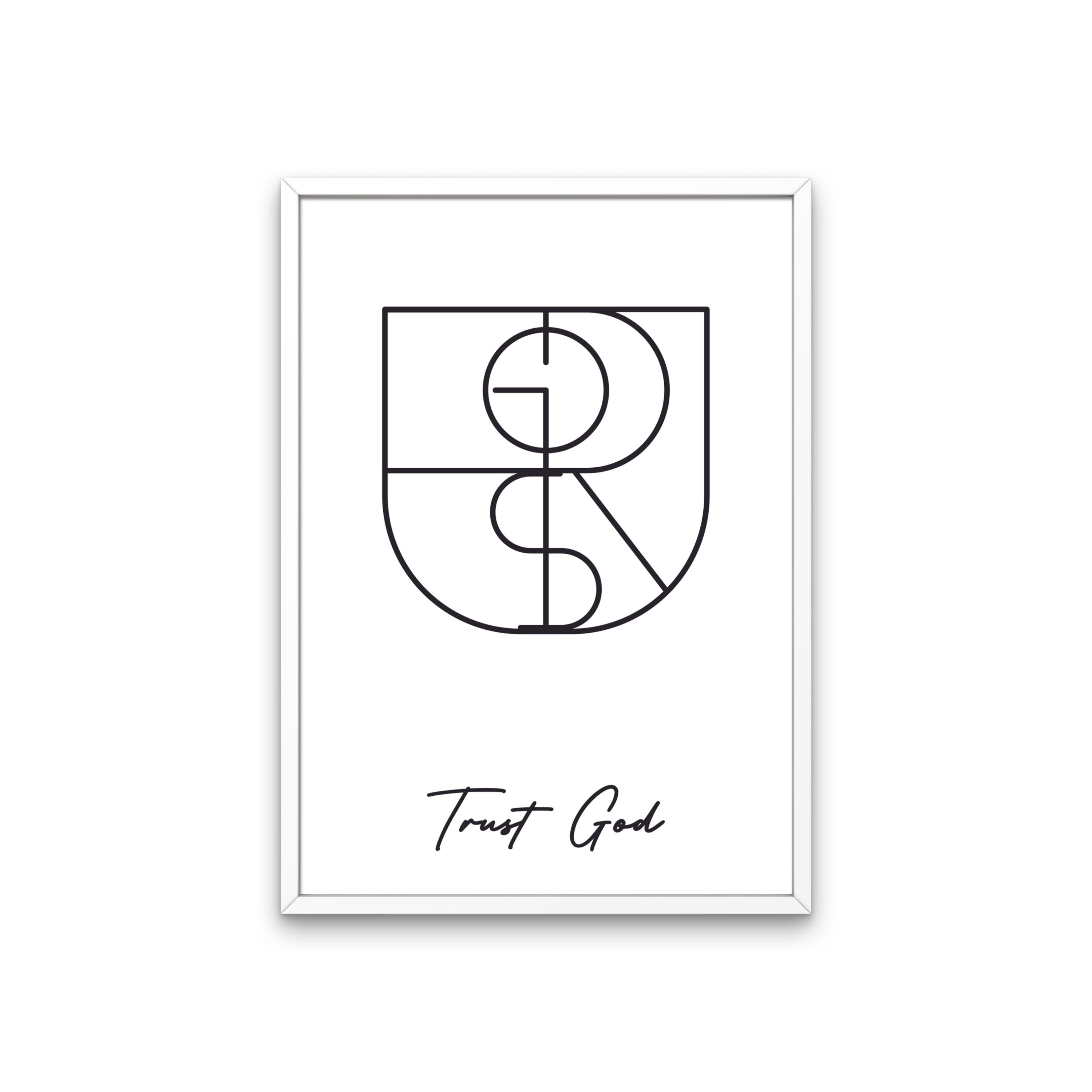 Spiritual Poster, Trust God, Wall Art Digital Download. Modern Wall Art ...