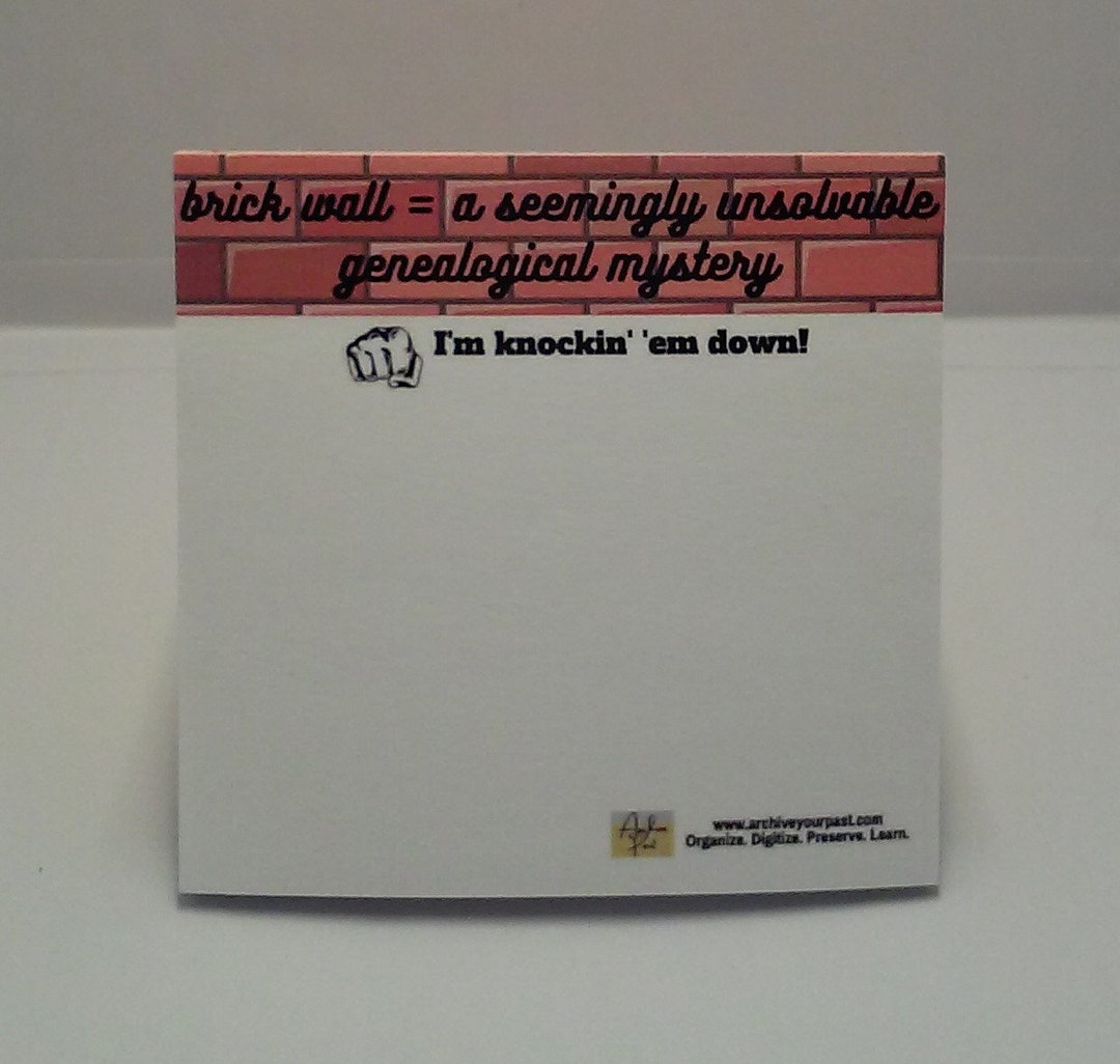 Genealogy Brick Wall Post-it Note® - Etsy