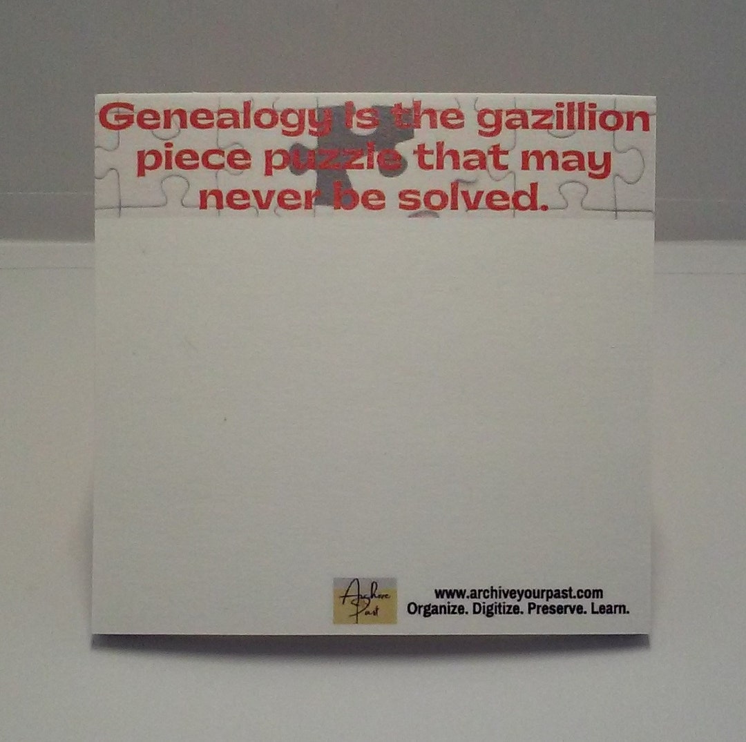 Genealogy Puzzle Post-it Note® - Etsy