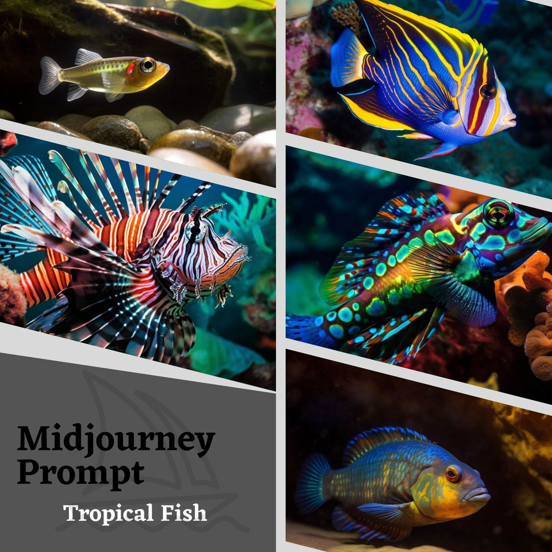 Midjourney Prompt, Stunning Tropical Fish Portraits, Professional ...