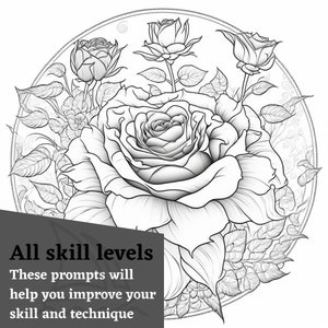 Midjourney Prompt, Create Detailed Adult Coloring Pages, Professional ...