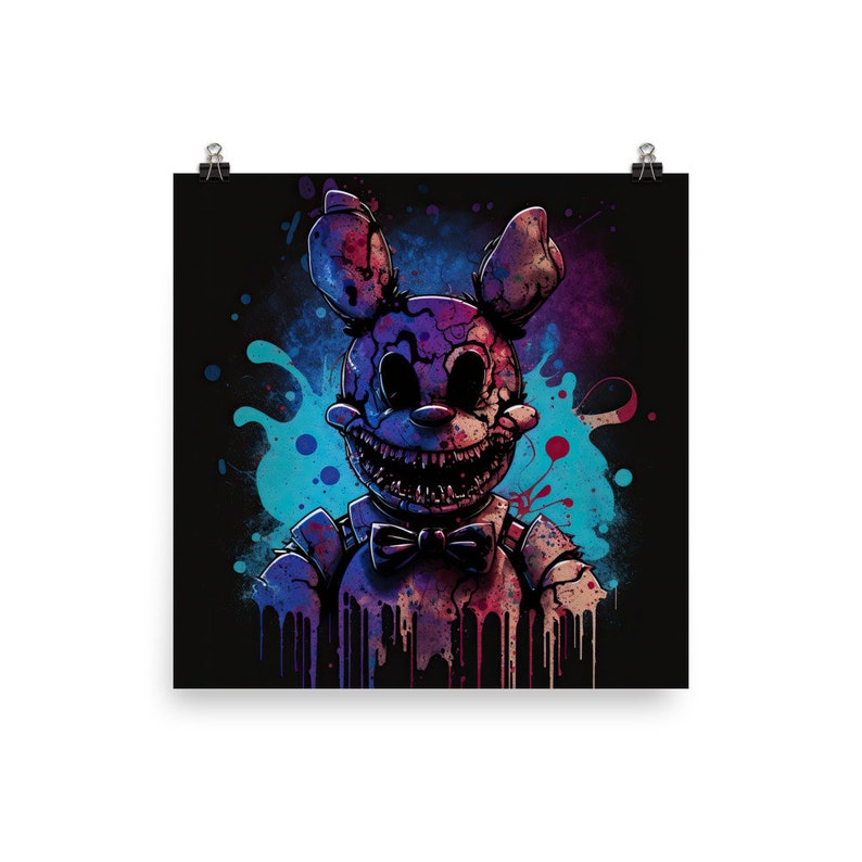 Five Nights at Freddie's Bonnie Splatter Paint Style, FNAF, AI ...
