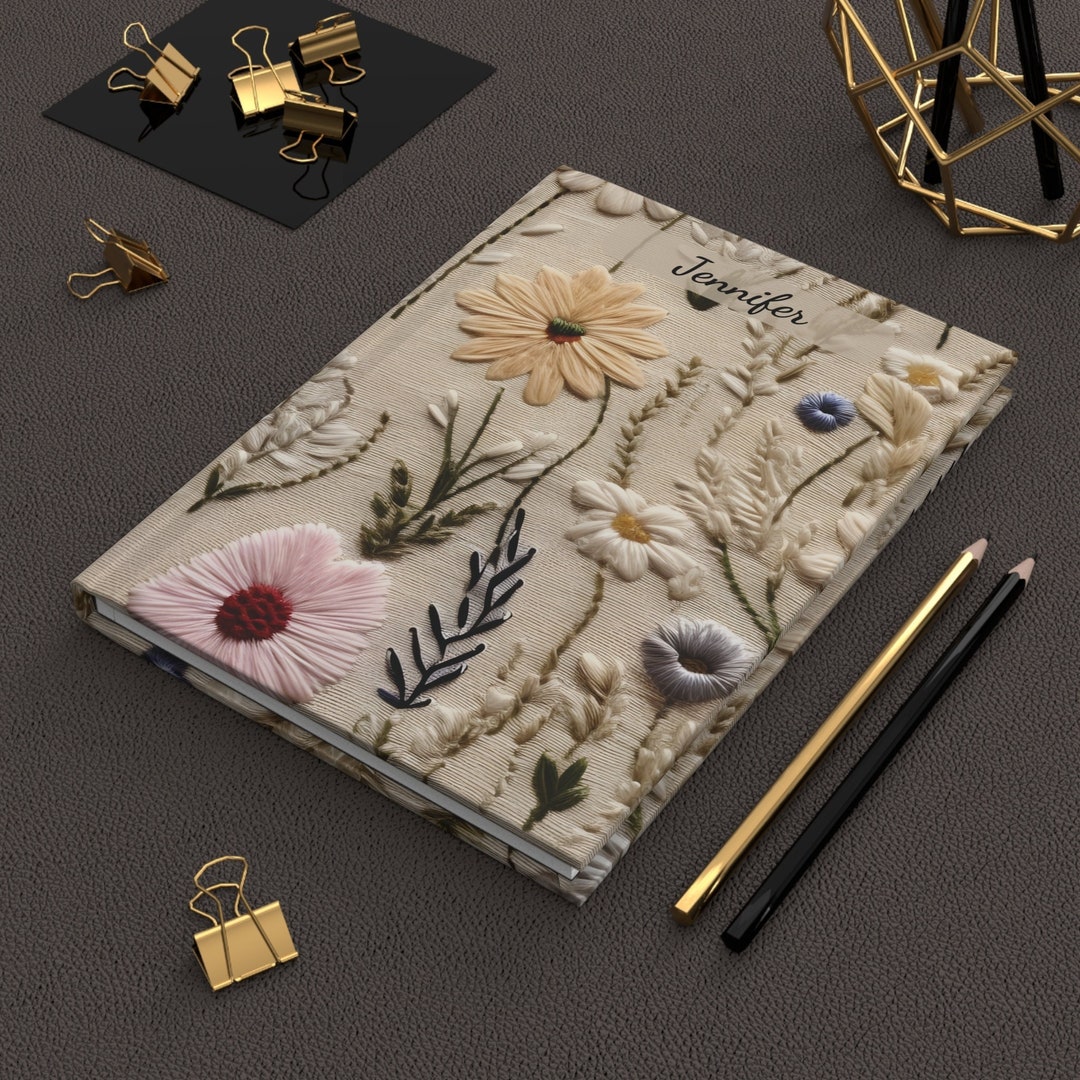 Wildflower Notebook, Boho Nature Journal, Wildflower Personalized ...