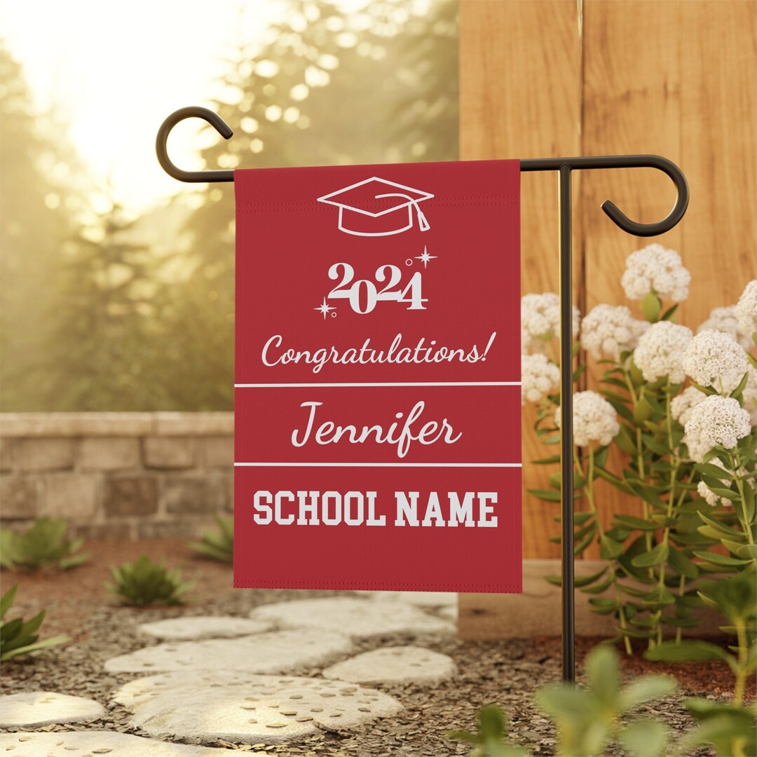 Personalized Graduation 2024 Flag, Graduation Flags for Yard, Custom ...