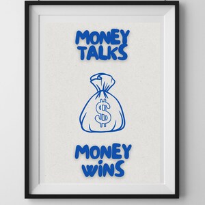 Money Bag Office Decorer Poster, Room Sets Print Decorating Wall Arts ...