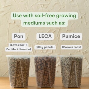 Leca Pots, Semi Hydro Self Watering Planter for Leca and Pon ...