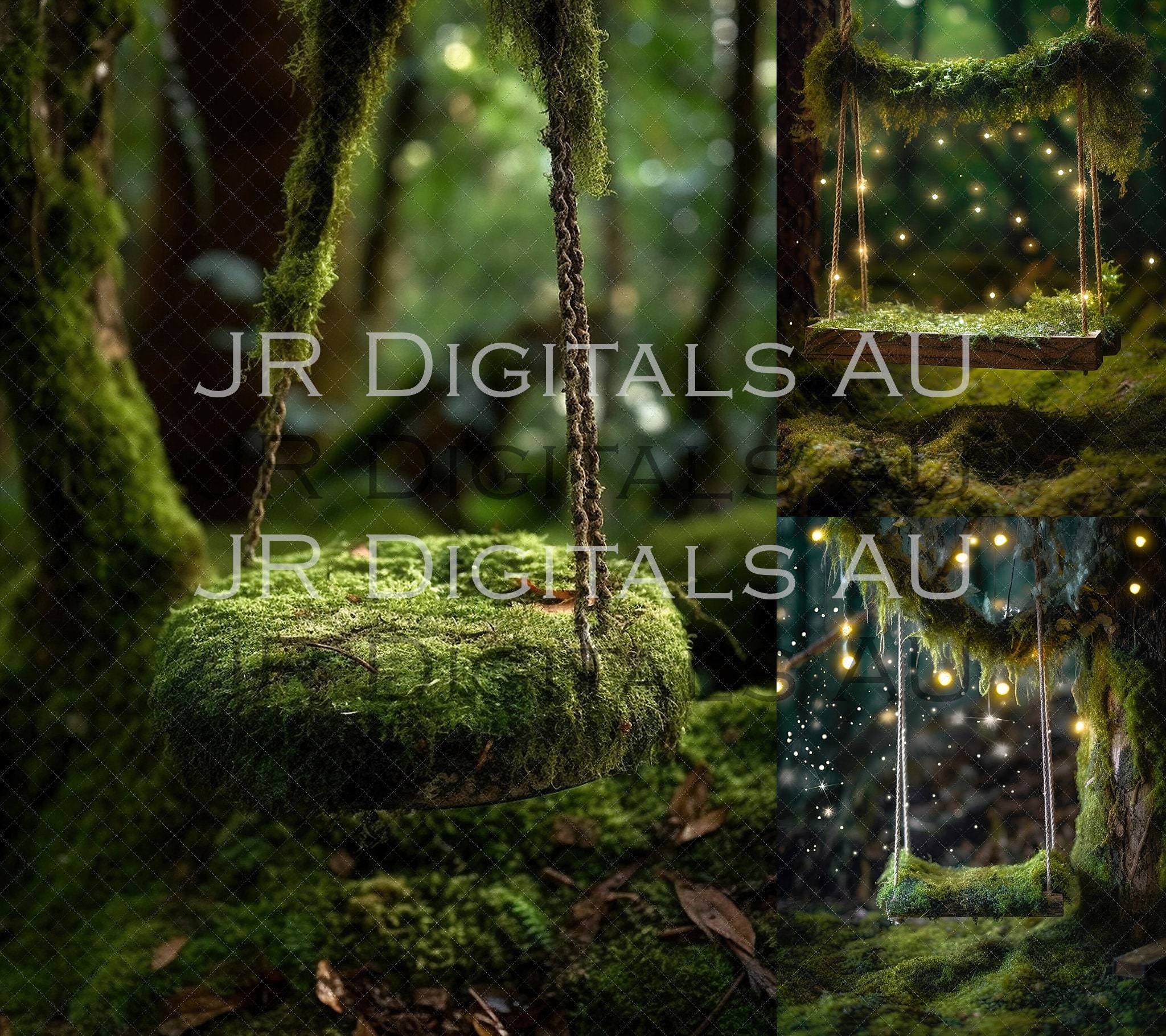 OPENING SALE 7 X Moss Swing Collection... Digital Backdrops, Backdrop Overlays, Studio Overlays ...