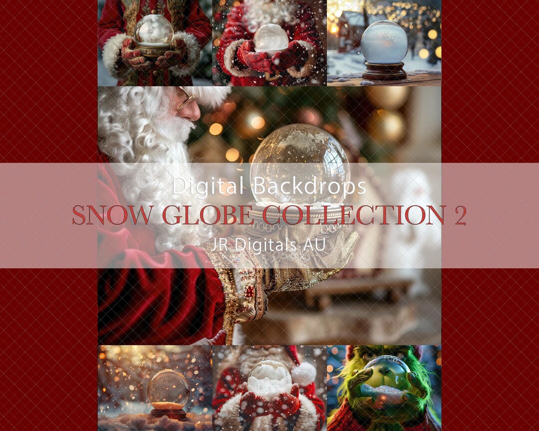 7 X Holiday Snow Globe Collection 2.0... Digital Backdrops, Backdrop ...
