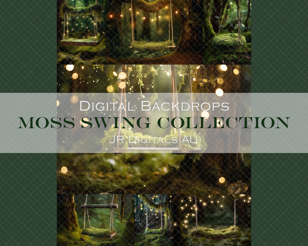 OPENING SALE!!! 7 X Moss Swing Collection... Digital Backdrops, Backdrop Overlays, Studio ...