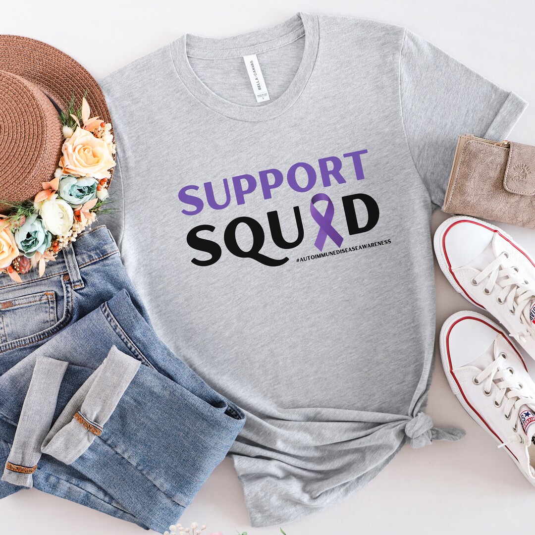 Support Squad Autoimmune Disease Awareness T-shirt, Rare Disease ...
