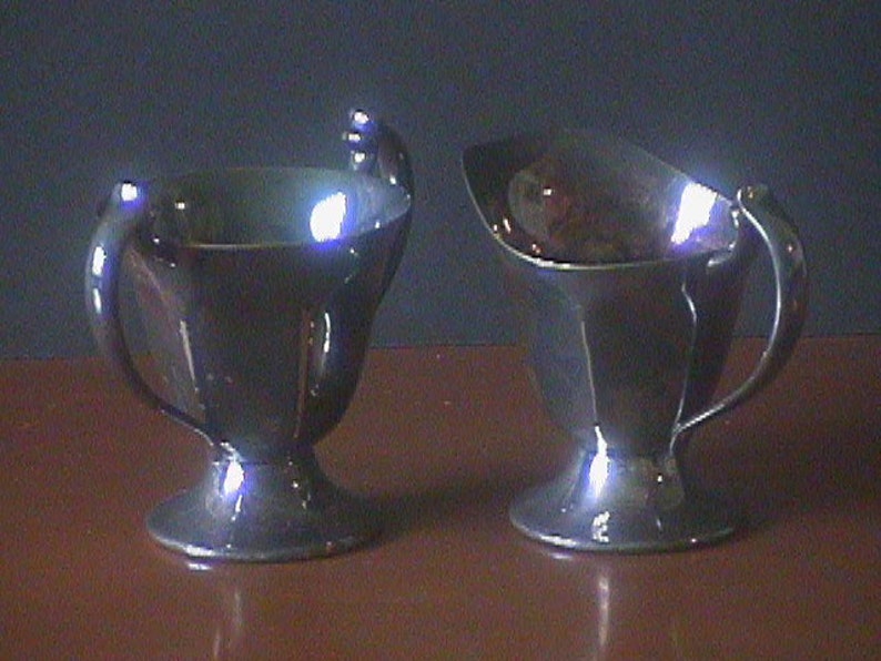 Antique 1881 Rogers EPNS Sugar Bowl & Creamer Set 528. - Etsy