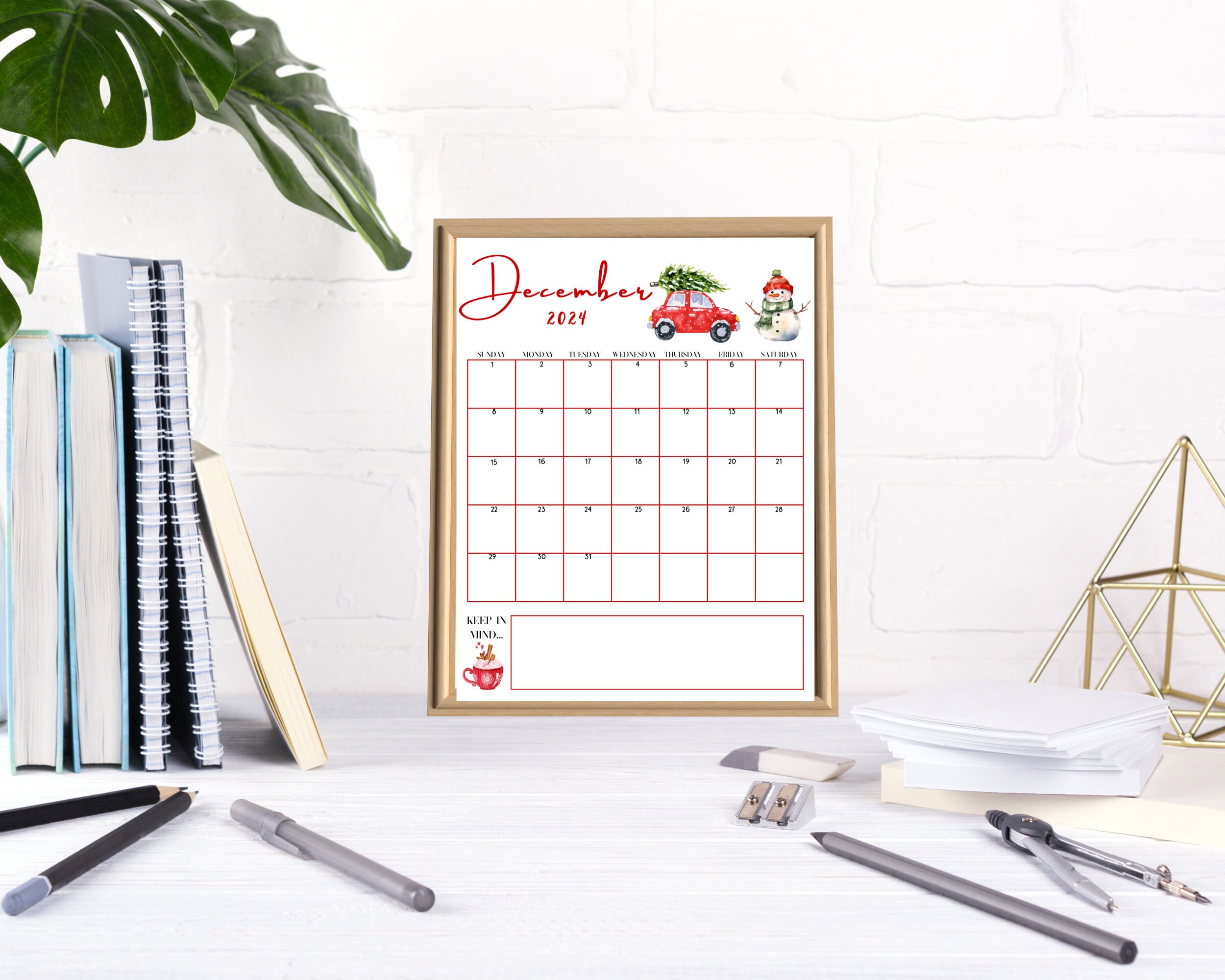 EDITABLE December 2024 Calendar, Printable Winter Classroom Planner ...