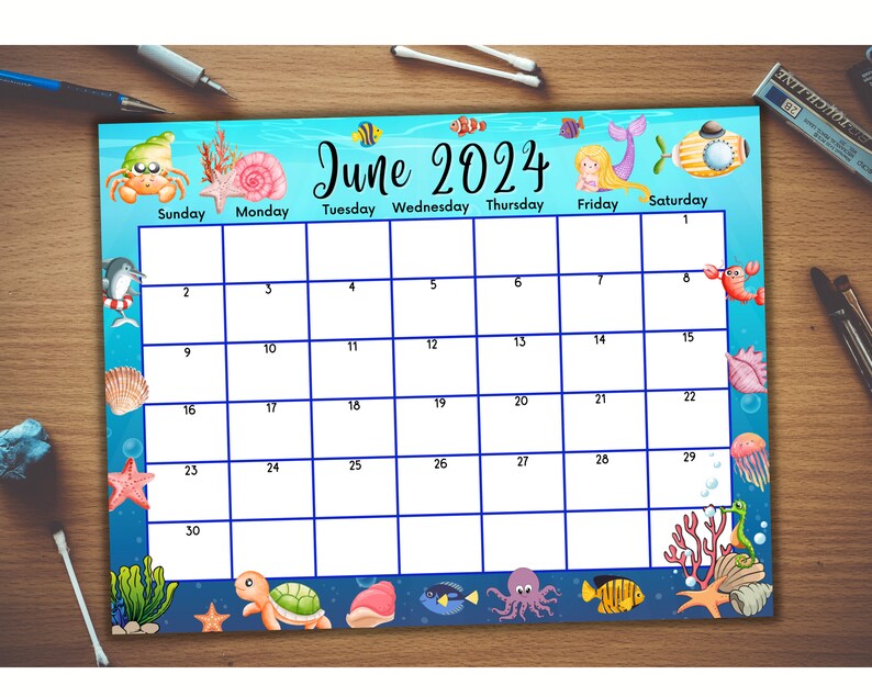 EDITABLE Monthly Calendar 2024 Bundle 12 Month for Home and Office ...