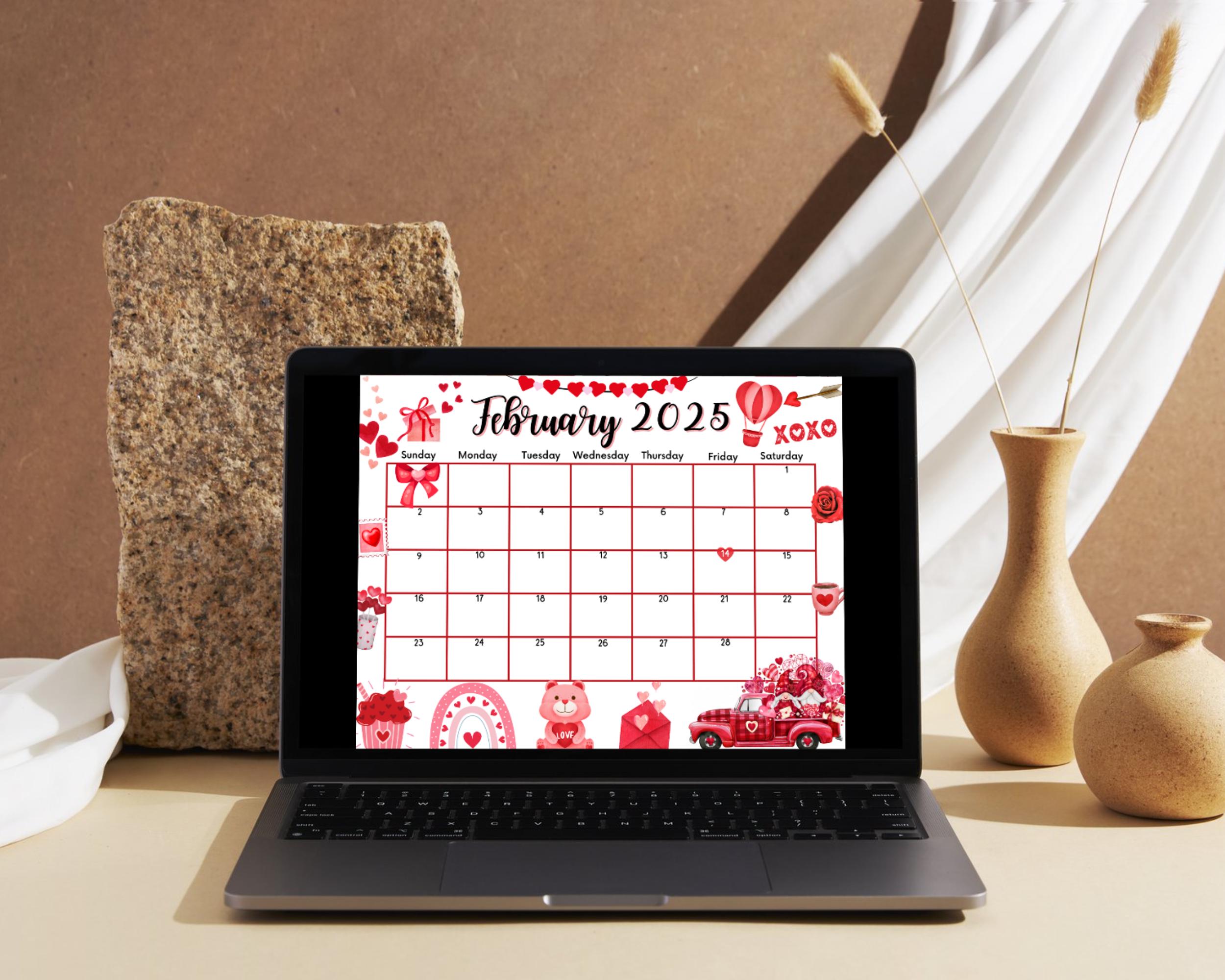Editable Fillable Monthly Calendar 2025 Bundle From January to December ...