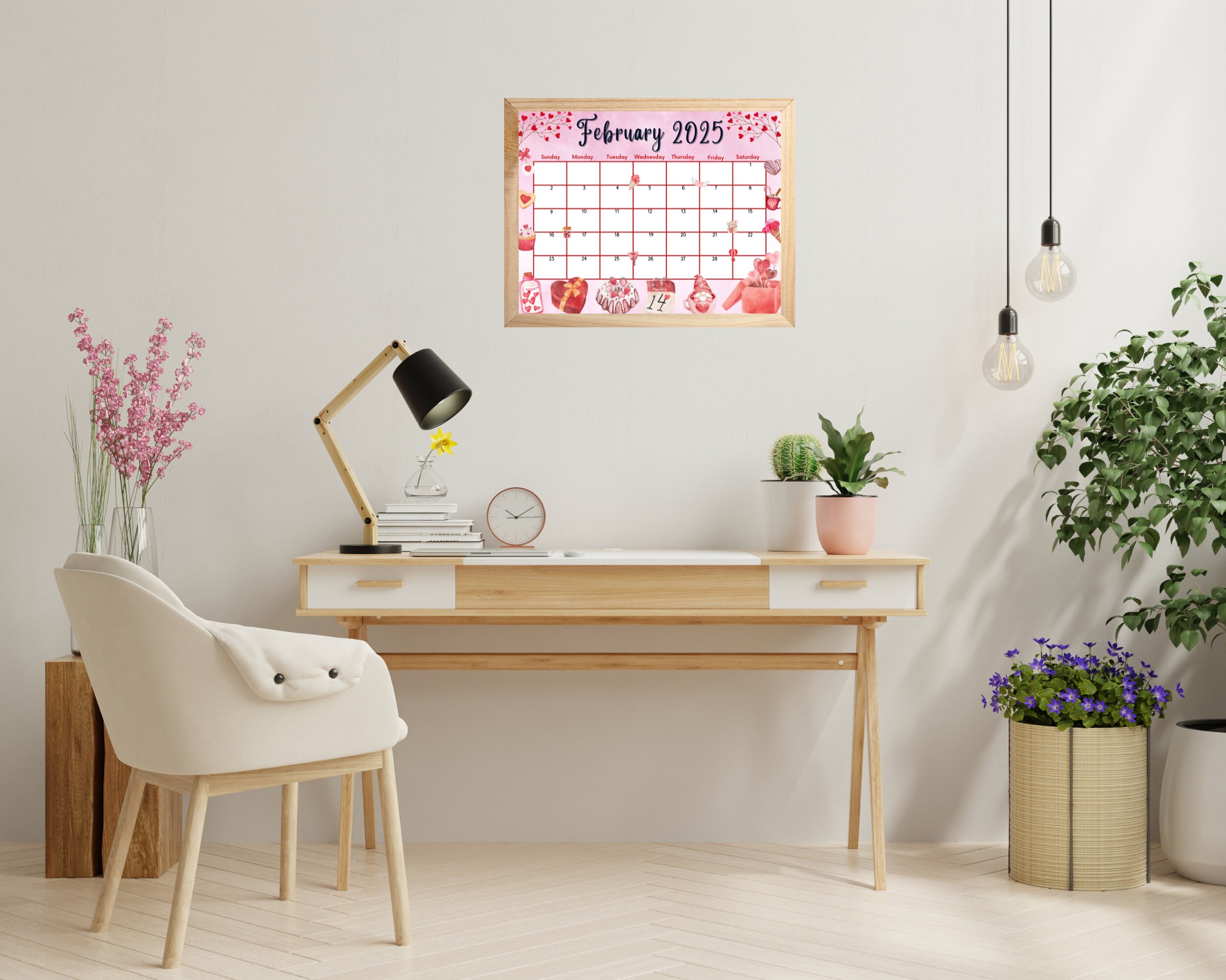 Editable Fillable February 2025 Calendar for Valentines Day, Printable ...