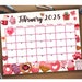 Editable Fillable February 2025 Calendar for Valentines Day, Printable ...