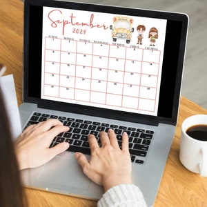 EDITABLE September 2024 Calendar, Printable Autumn Classroom Planner ...
