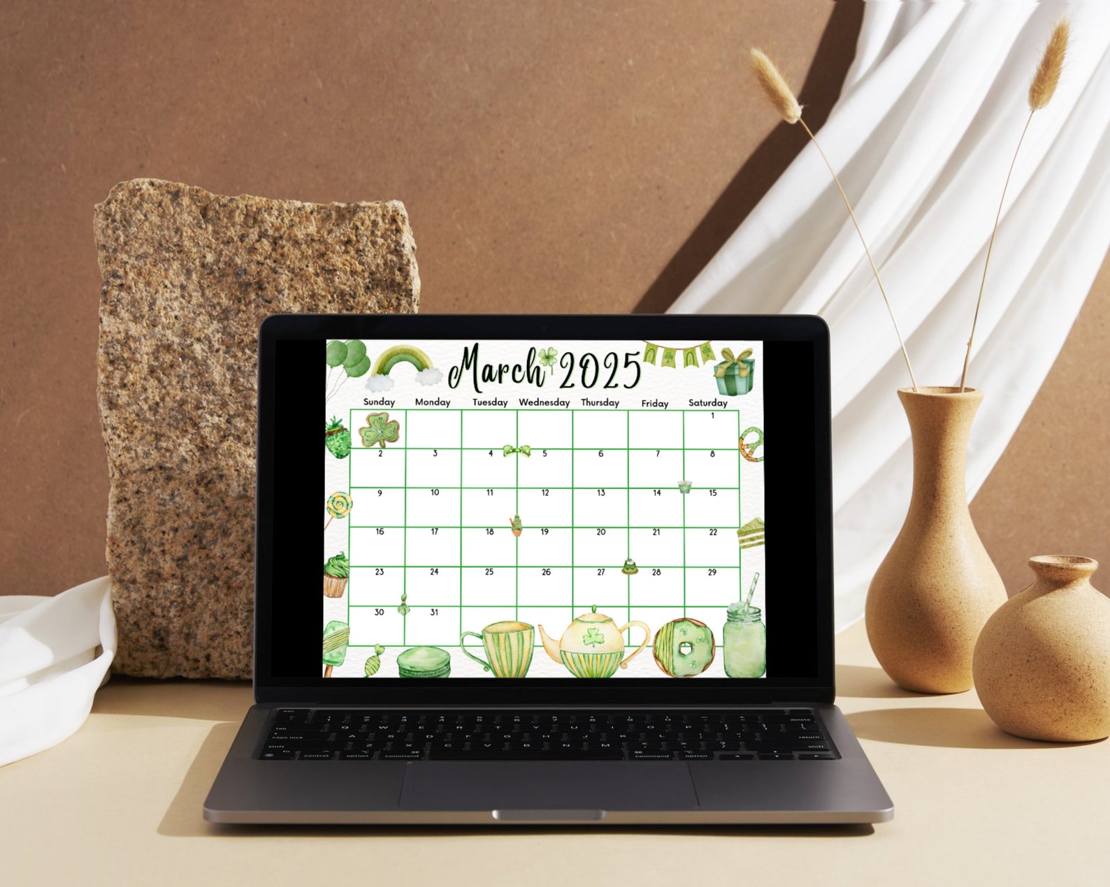 Editable Fillable March 2025 Calendar for St. Patrick's Day, Printable ...