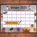 Editable Fillable October 2025 Calendar for Spooky Happy Halloween ...