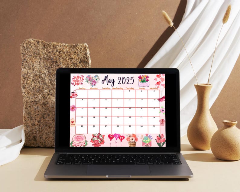 Calendario editable y rellenable de mayo de 2025 para el Día de la ...